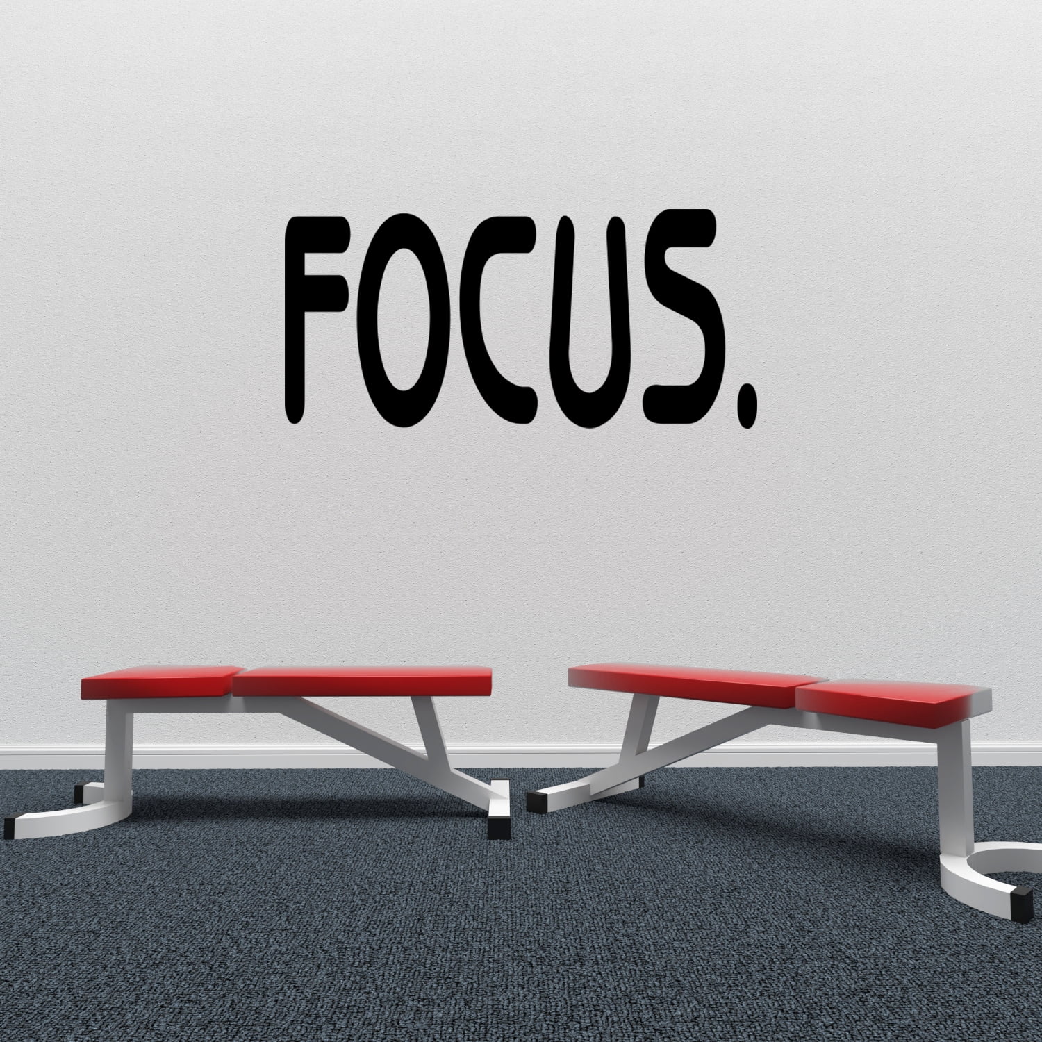 Empresal Focus Motivation Decal Gym Wall Decal Home Gym Fitness Studio ...