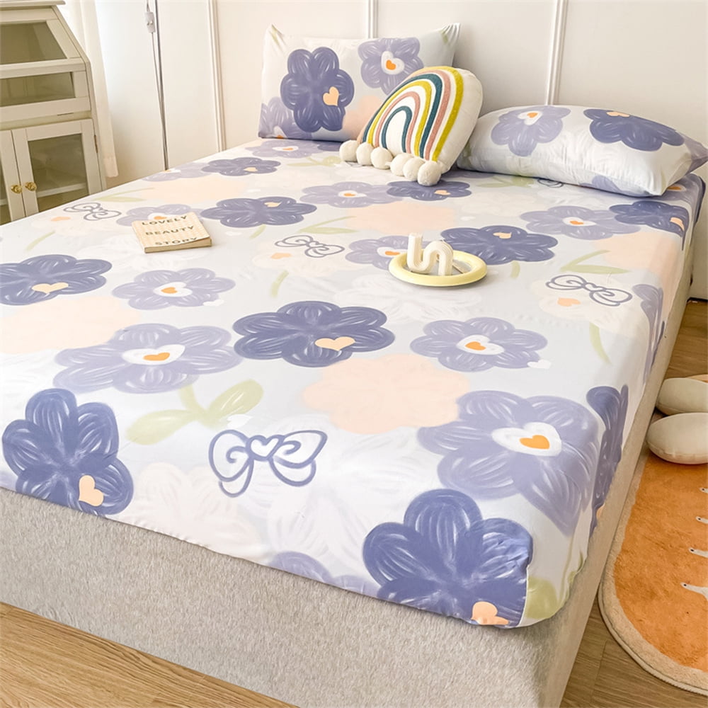 Fitted Sheet - Single Fitted Deep Pocket Sheet - Soft Wrinkle Free ...