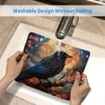 Crow And Flowers Raven Moon Art Mouse Pad Non-Slip Rubber Gaming ...