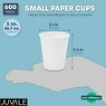 600 Pack Mini 3 oz Rinse & Drinking Paper Cups, Disposable for Bathroom ...
