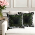 Dried Well Pillow Covers Set of 2, 3D Abstract Mysterious Ancient Stone ...