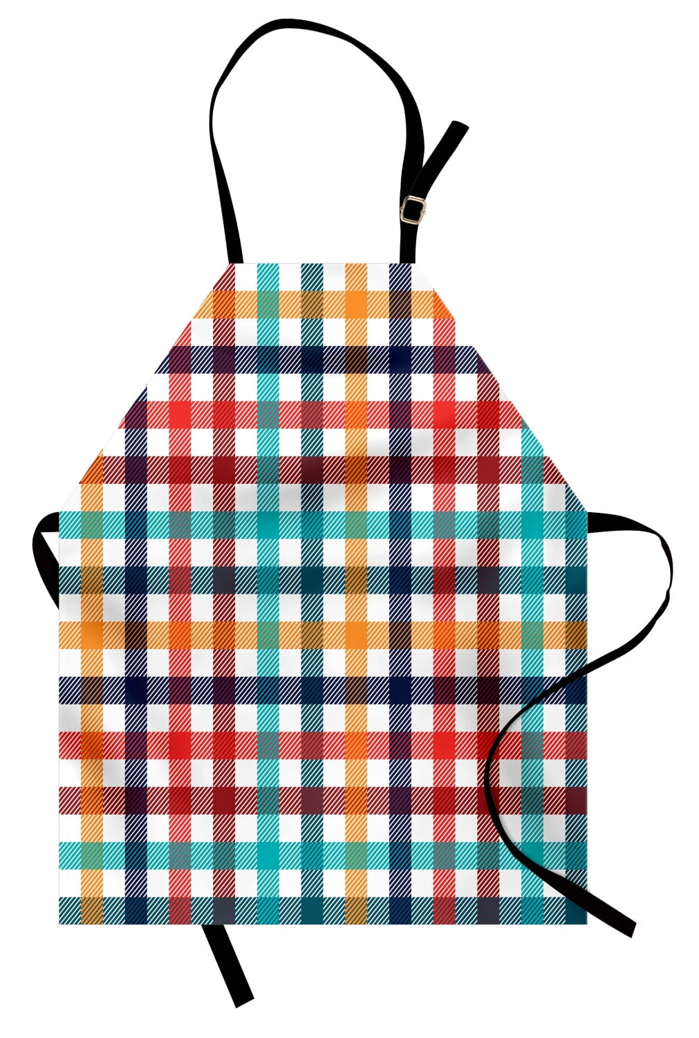 Checkered Apron Colorful Fresh Summertime Pattern Design Gingham Plaid ...