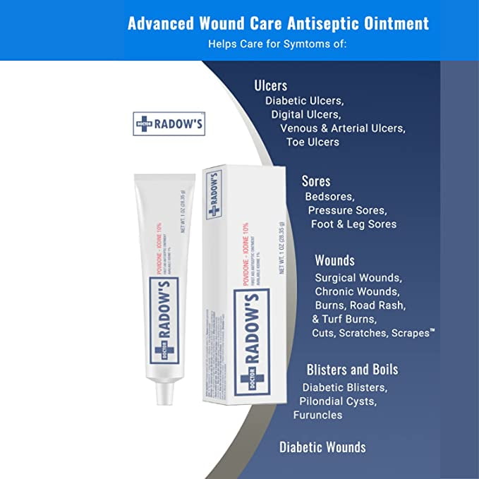 Buy Doctor Radow’s Povidone Iodine First Aid Antiseptic Ointment 10% 3X ...