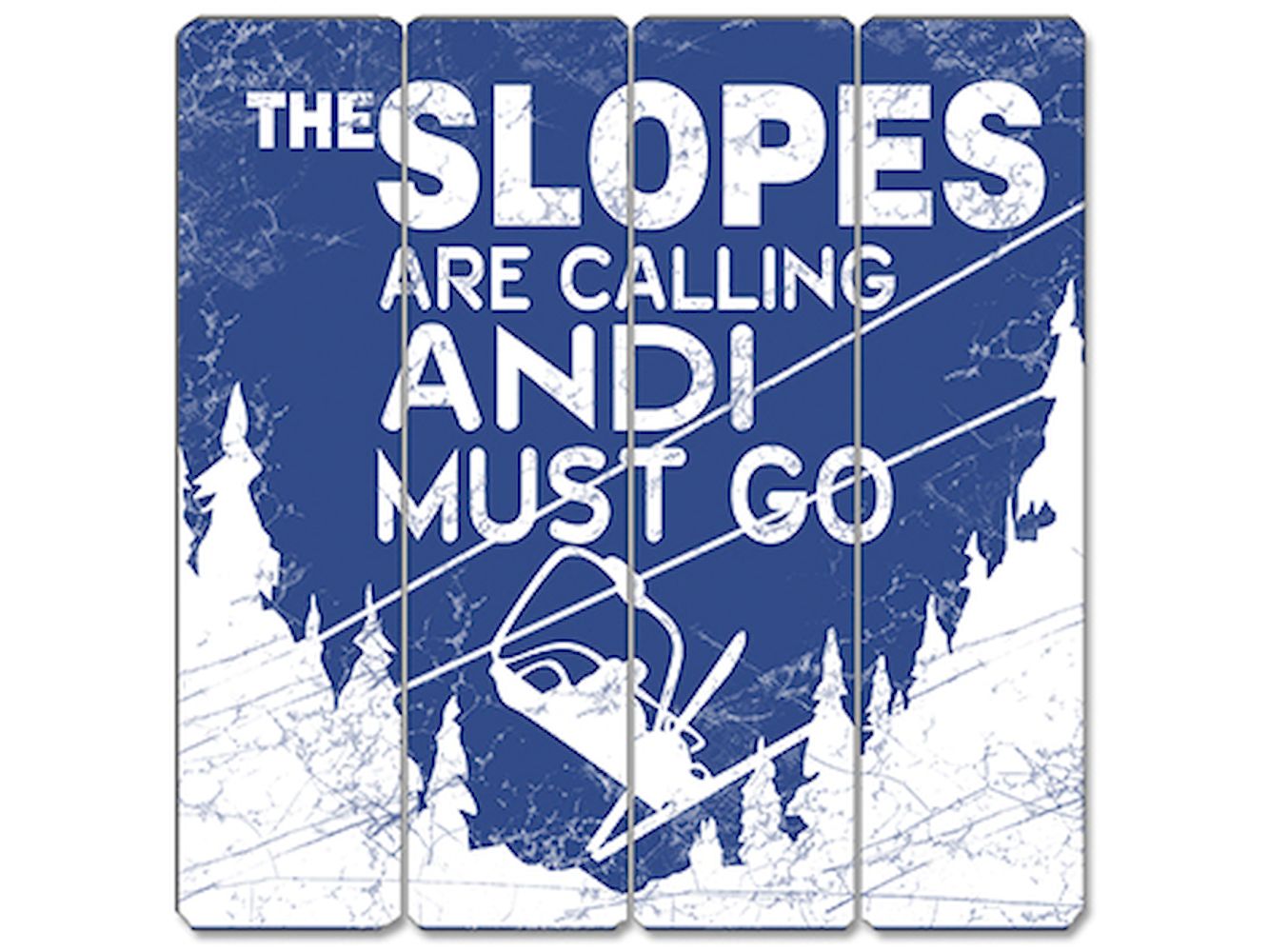 "Slopes Calling " Wooden Sign - Walmart.com