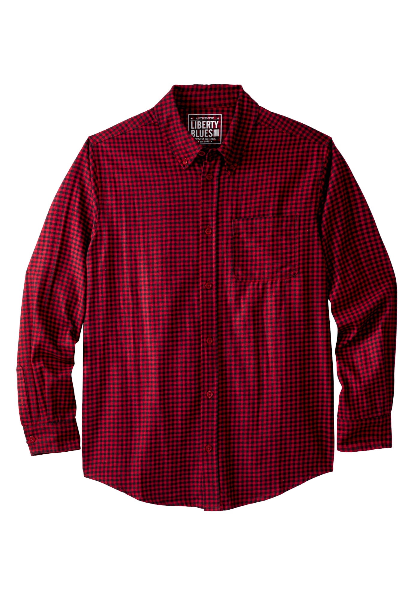 Liberty Blues Men's Big & Tall Plaid Flannel Shirt - Walmart.com