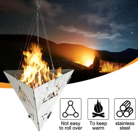 Outdoor Fire Suspended Platform Detachable Wood Burning Stand Fire ...