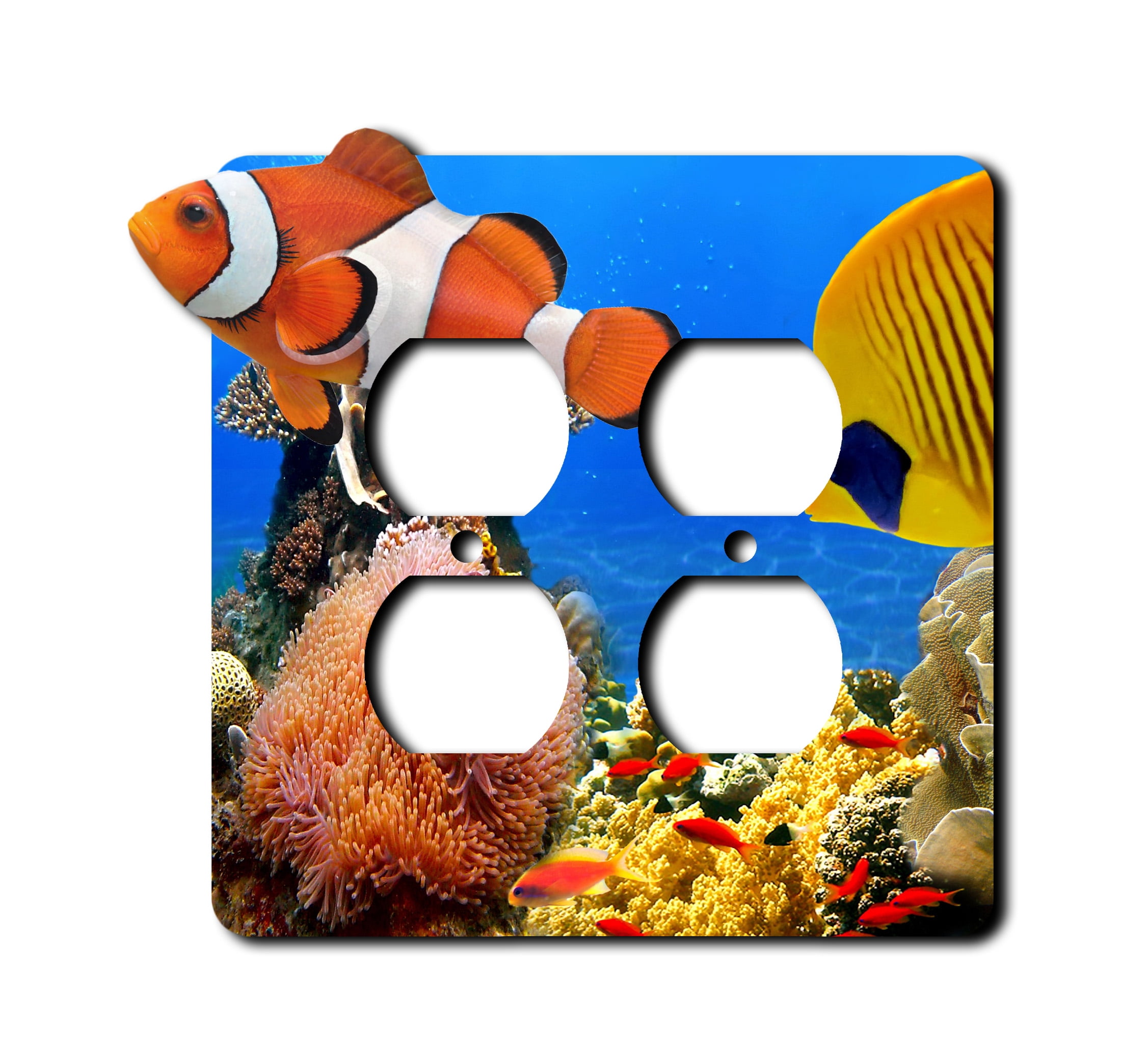Off The Wall Plates - Tropical Clown Fish - Double Gang Outlet ...