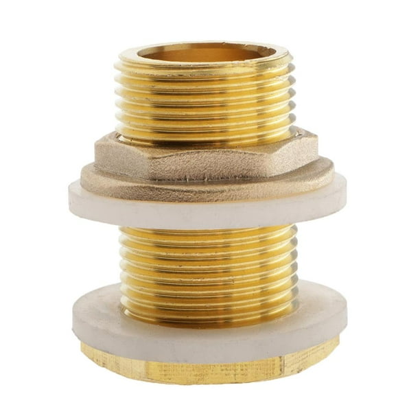 Brass 1/2'' 3/4'' 1'' Male Thread Water Tank Connector with Rubber DN15 ...