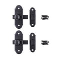 Black Iron Cabinet Slide Door Latch 3.2" L x 2.2" W Antique Wrought ...