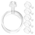 LOLIPPYY 6Pcs Reusable Plastic Flagpole Retaining Clips Plated Silver ...
