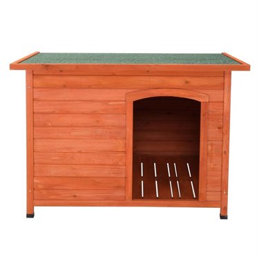 Ktaxon Outdoor Wooden Dog House Pet Shelter Large Dog Kennel Natural ...