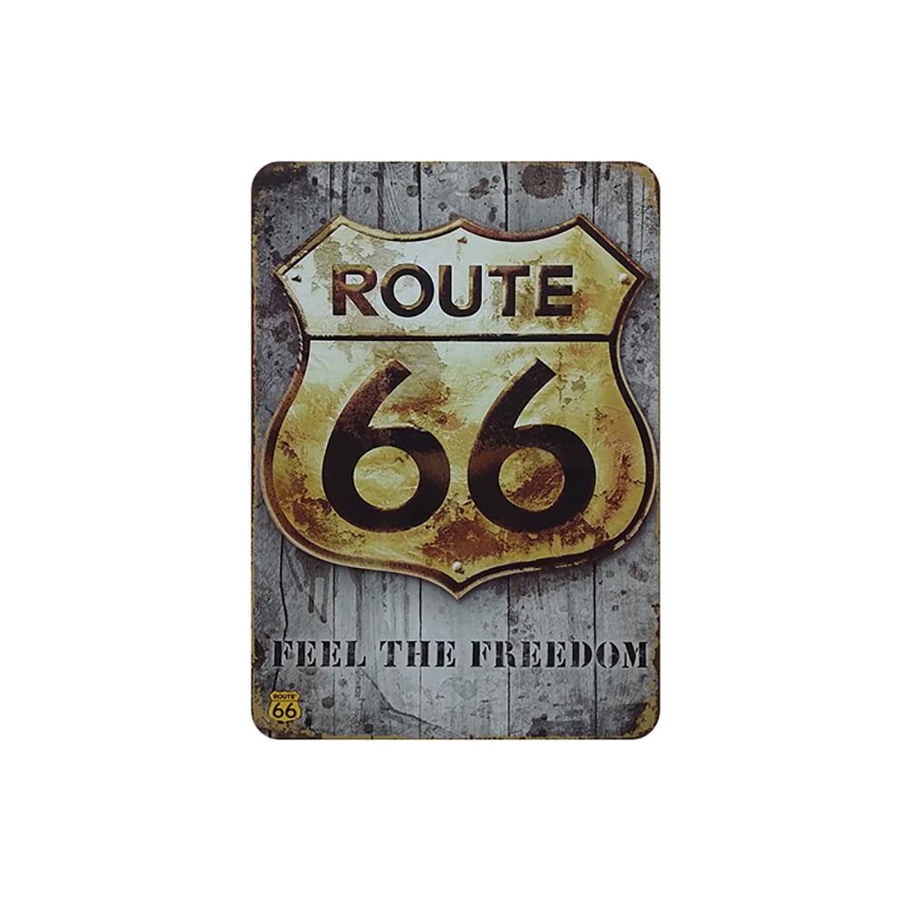Route 66 Signs Tin Painting Vintage Road Signs High Way Metal Tin Sign ...
