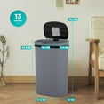 BestOffice 13 Gallon Plastic Touchless Trash Can with Motion Sensor for ...