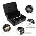 ODDPC, Cash Box with Money Tray and Lock, 11.8x9.44x3.54in, Black ...
