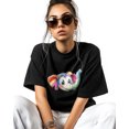 Cartoon Color T Shirts for Women Short Sleeve Cotton Crewneck T-Shirt ...