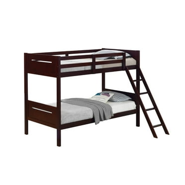 Coaster Wrangle Hill Twin over Twin Bunk Bed in Amber Wash Finish ...
