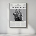 The Nice Guys Movie Poster, Ryan Gosling, Retro Newspaper Film Print ...