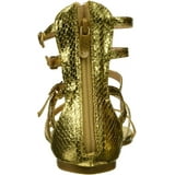 Womens Short Gladiator Sandals in Gold, size: 7 | Leather by Medieval ...