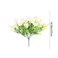 Fmbmuo Artificial Flowers Outdoor UV Resistant Decor Bushes Trumpet ...