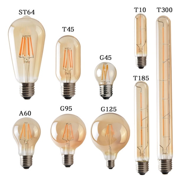 Retro Edison Bulb 8W LED 220V ST64 A60 G80 G45 E27 Adjustable Vintage ...