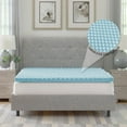 2.5 Inch Memory Foam Mattress Topper, Convoluted Gel Infused Mattress ...