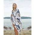 Coastal Fish Beach Towels Oversized Super Absorbent, Oil Painting Ocean ...