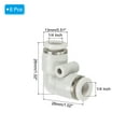 Uxcell Push to Connect Fittings, 6 Pack Fittings Elbows, White, 1/4 Inch Od - Walmart.com