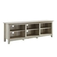 Woven Paths Open Storage TV Stand for TVs up to 80", White Oak ...
