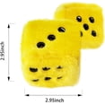 2026 New 3 Inch Yellow Fuzzy Plush Dice with Black Dots, Retro Soft ...