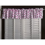 Cotton Window Valance Polka Dots Print 58 Inch Wide / Fuchsia on White ...