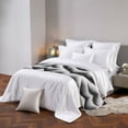 Abstract Hills Bed Runner Twin Size Geometric Modern Curves Black White ...