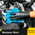 5 Mil Black Disposable Nitrile Gloves for Men, Heavy-Duty for Household ...