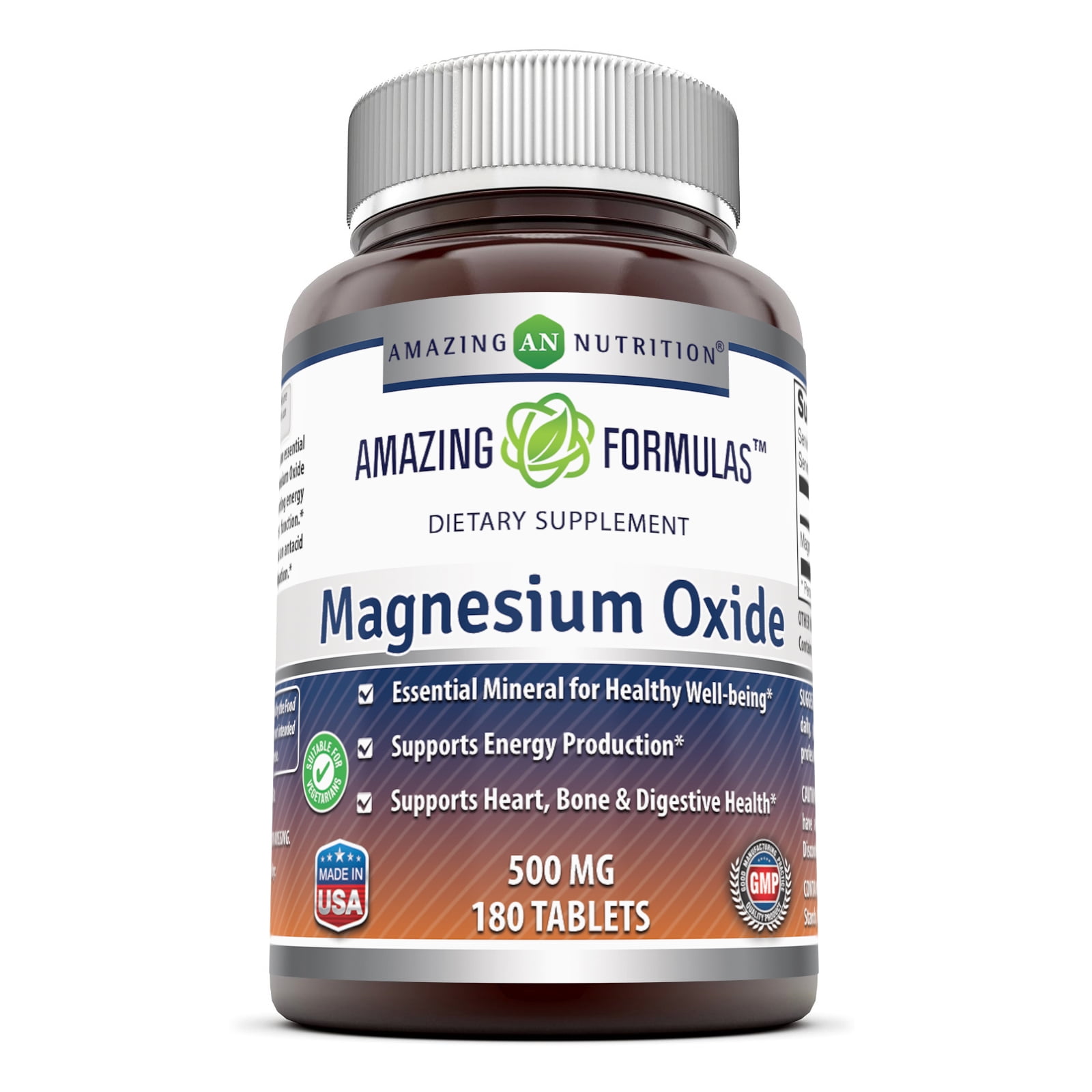 Amazing Formulas Plain Magnesium Oxide - 500mg, 180 tabs - Walmart.com