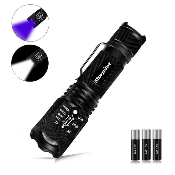 Morpilot 2 in 1 UV Tactical Flashlight Urine Detector, Upgrade 500LM ...