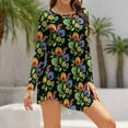 Camomile And Skull Square Neck Dress New Plus Size Elegant Women Waist