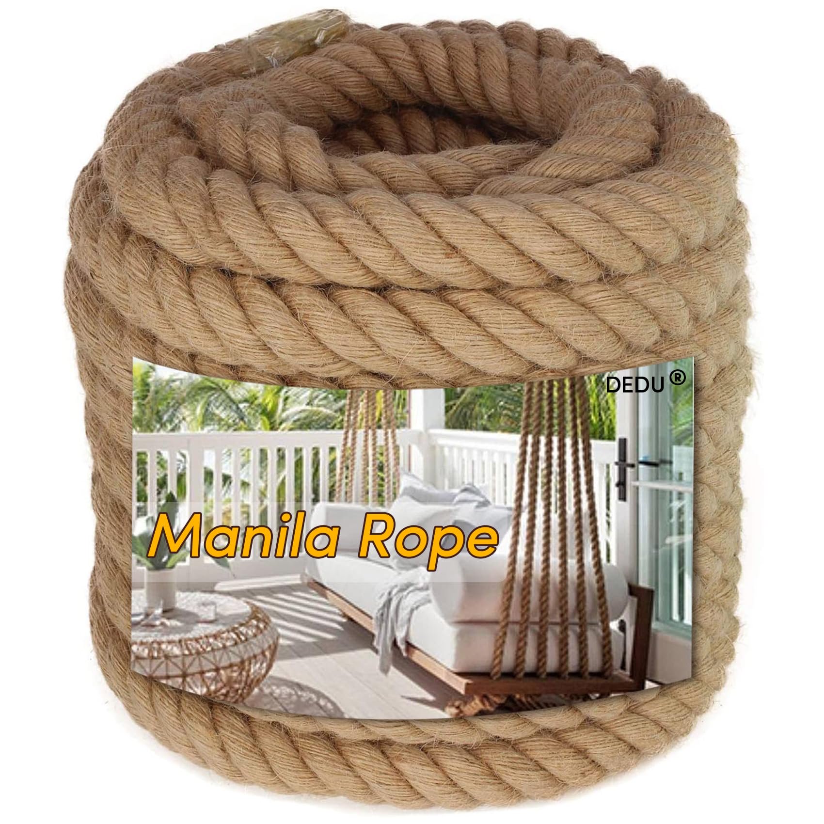 Click here for Dedu 1.5 X 50 Treated Manila Rope Boat Docks Tree... prices