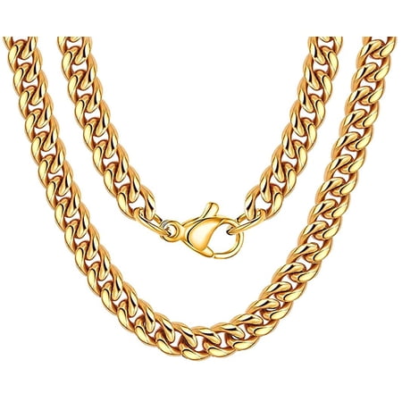 Cuban Link Chain for Men Stainless Steel Chain Necklace Men 6mm to 11mm ...