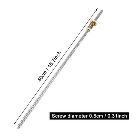D Printer Rod,T8 Threaded Rod Lead Anti Backlash Nut Spring Loaded Nut ...