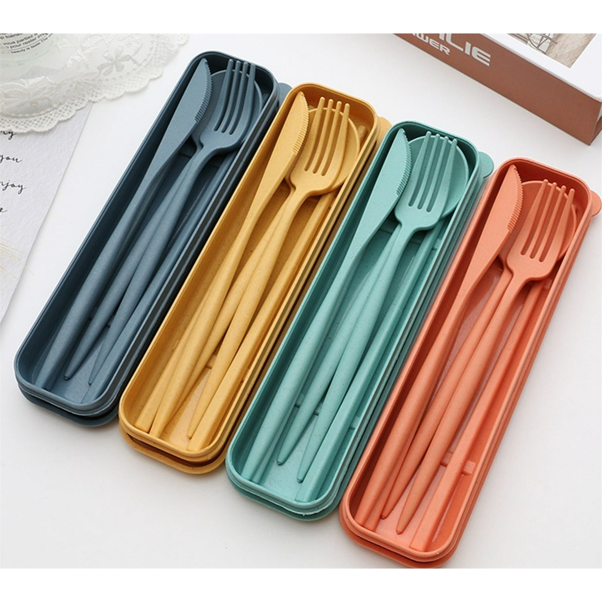 Click here for Xipyykm 4pcs/Set Flatware Sets Creative With Case... prices