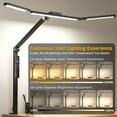 LED Desk Lamp for Office Home, Eye-Caring Desk Light with Stepless ...