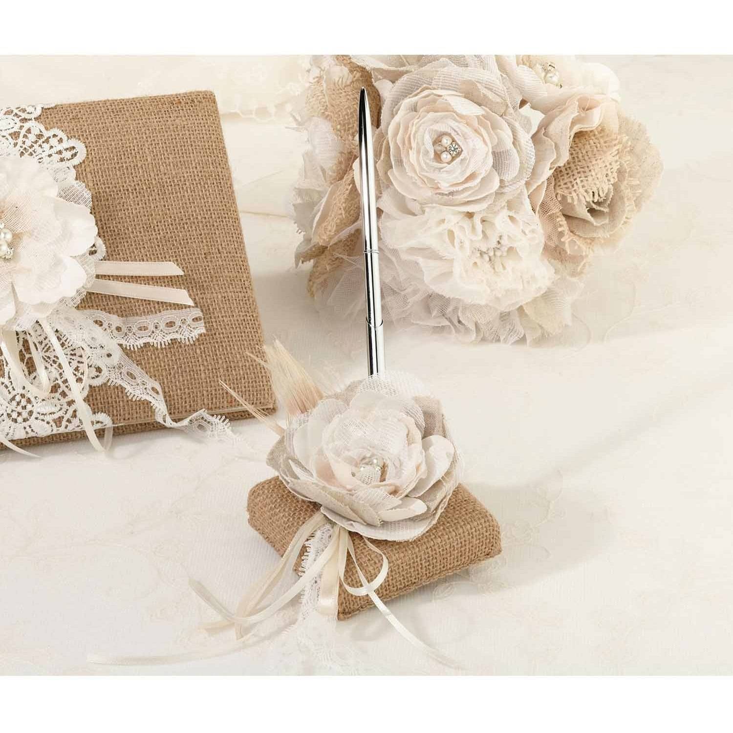 Burlap and Lace Pen Set - Walmart.com