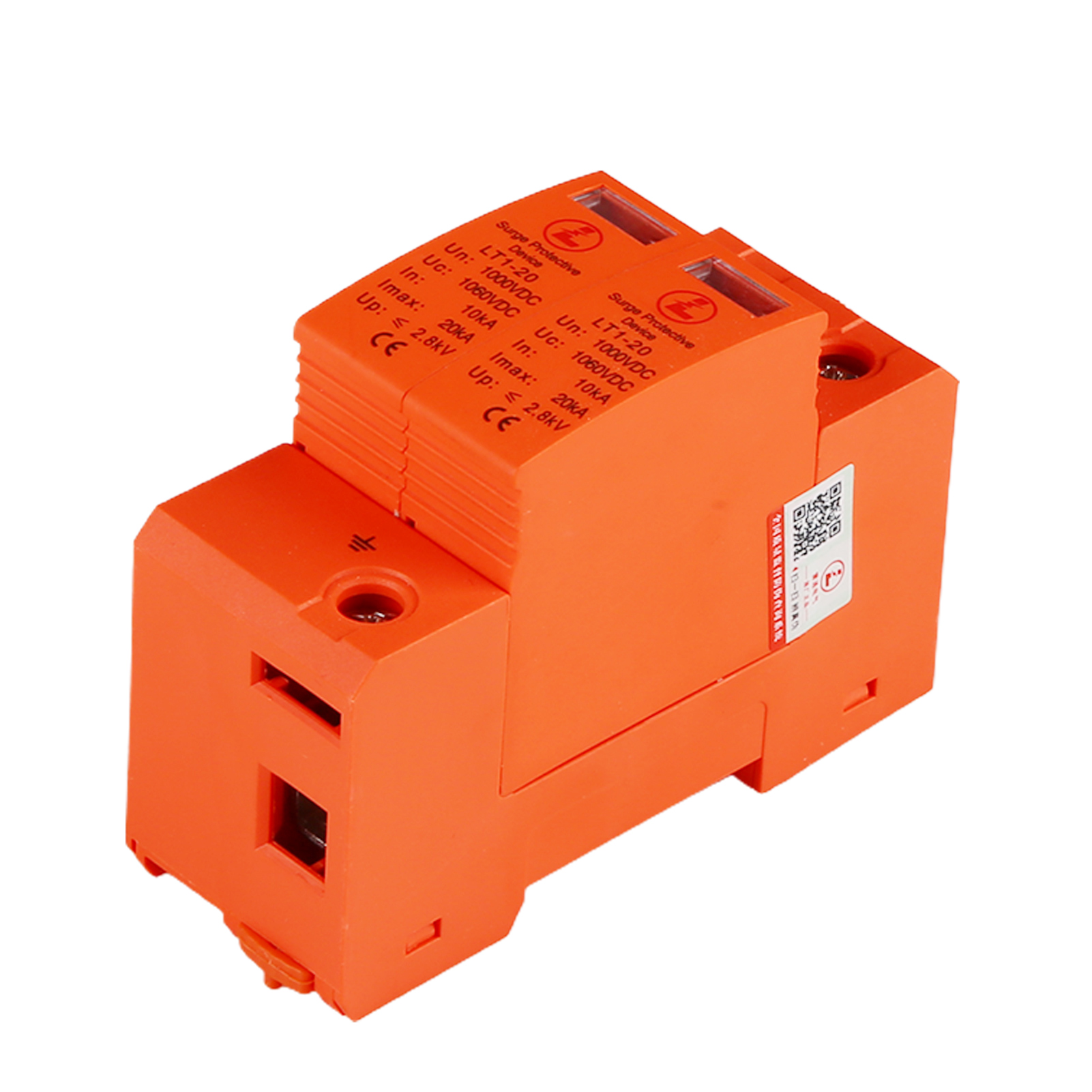 2P DC 1000V Photovoltaic Surge Protector Power Supply Lightning ...