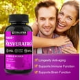 VIVALIFER Resveratrol 500mg, Trans Resveratrol, Antioxidant, 120 ...