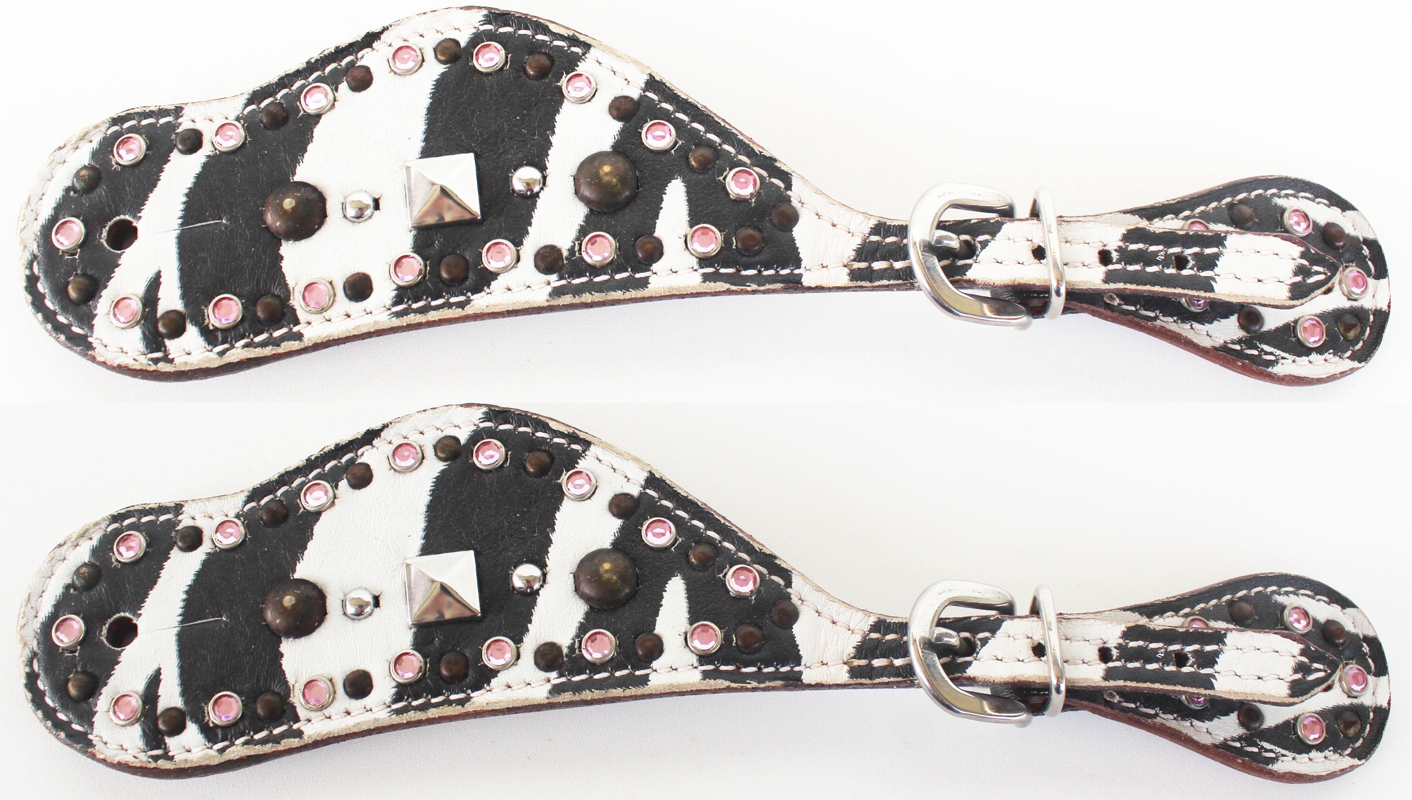 Horse Western Riding Cowboy Boots Leather Spur Straps Tack 7411 ...