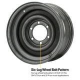 Smoothie 15x8 Raw Steel Wheel, 6 on 5.5 Inch, 4.25 BS - Walmart.com