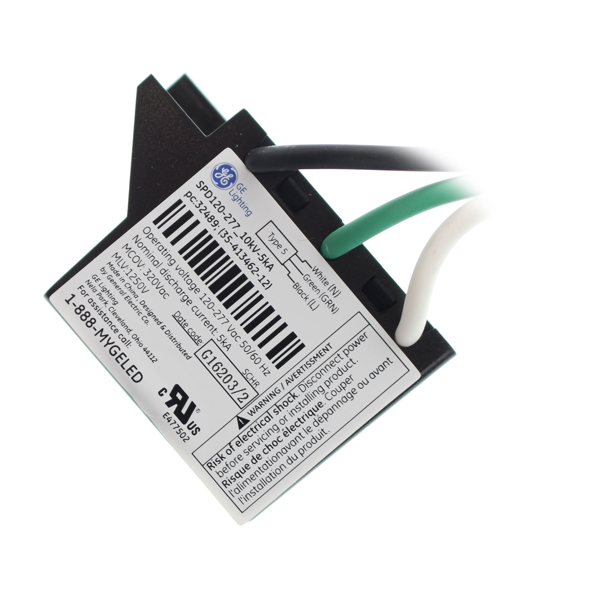 GE SPD120-277_10kV-5kA 32489 LED Surge Protection Device, 10kA, 120 ...