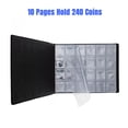 10 Pages Coin Stock Book 240 Pocket Album for 30x32 mm Paper Flip ...
