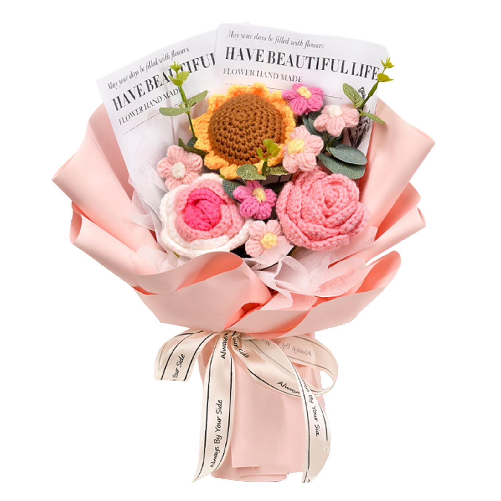 Click here for Growth Tank Knitted Flowers Crochet Flower Bouquet... prices