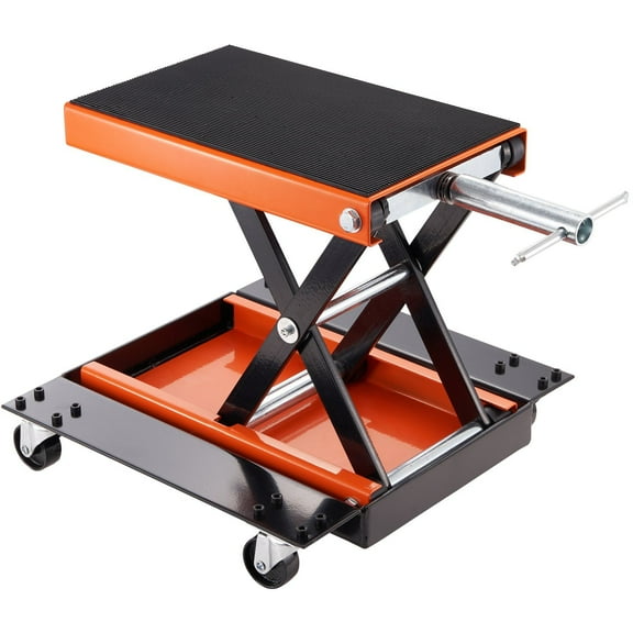 Motorcycle Lift 1100 LBS, ATV Scissor Jack with Dolly - Center Hoist ...