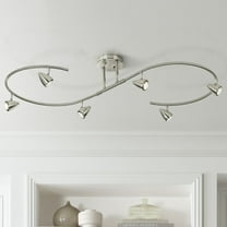 Pro Track Mini S-Wave 6-Head LED Ceiling Track Light Fixture Kit Spot ...